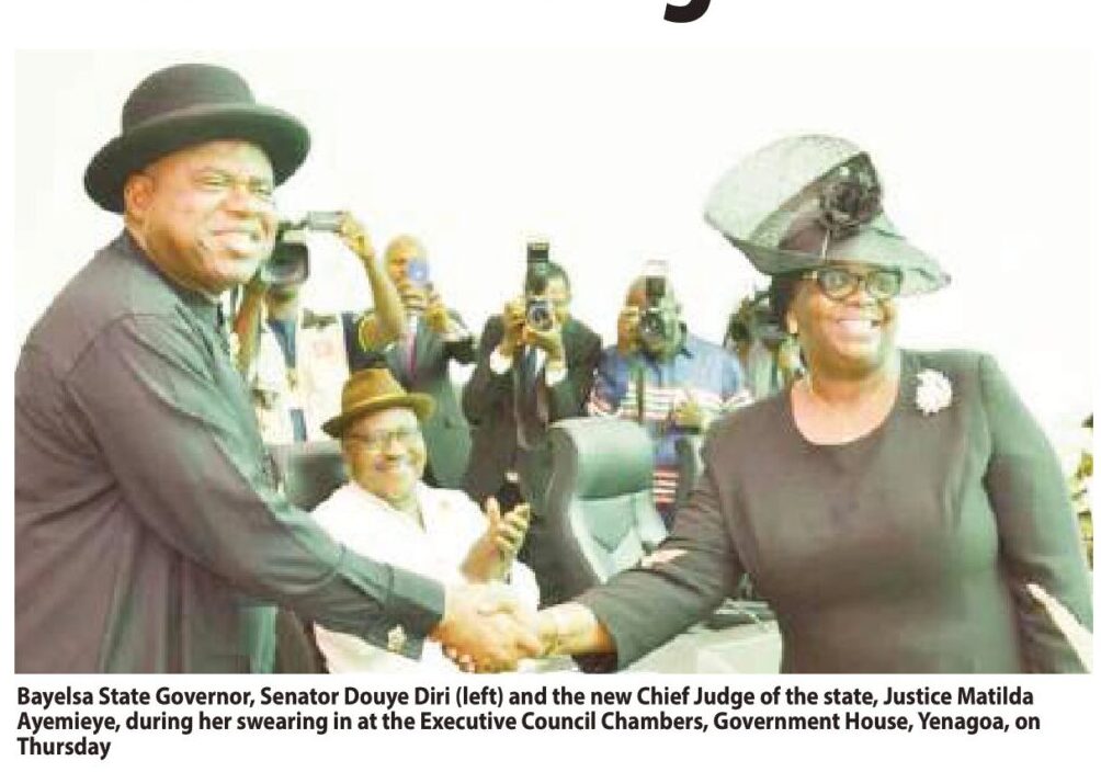 Gov Diri swears in Ayemieye as Bayelsa 4th Chief Judge - Bayelsa State Judiciary